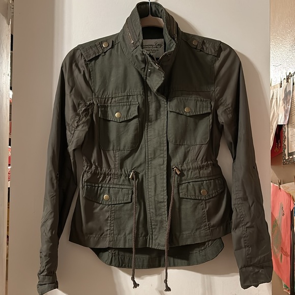 American Rag | Jackets & Coats | Olive Green Military Field Jacket ...